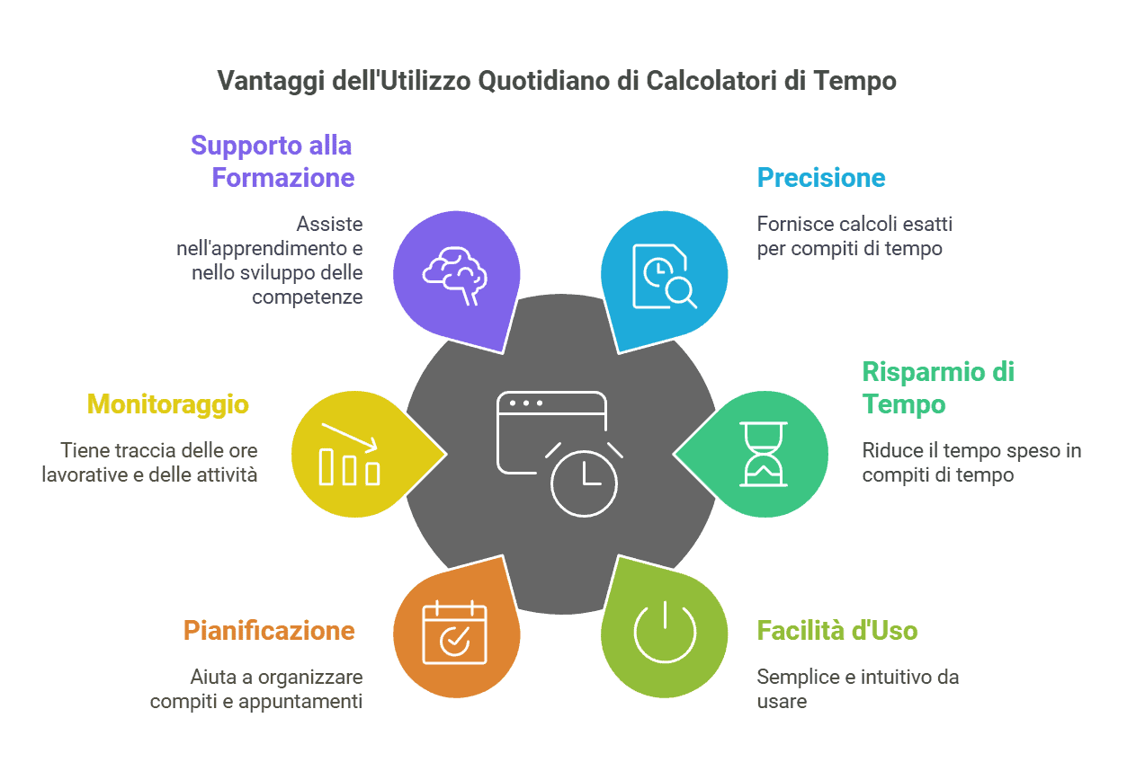 Vantaggi utilizzo di Calcolatori di Ore e Minuti ogni giorno