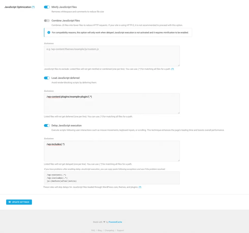 JS Optimization – Powered Cache Documentation JS Optimization – Powered Cache Documentation