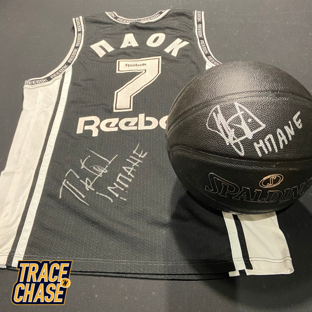 Iconic former PAOK B.C. captain Bane Prelevic signs his original jersey ...