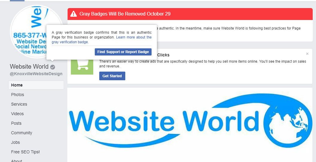 Facebook Gray Badges Ending October 29th - Website World- Building ...