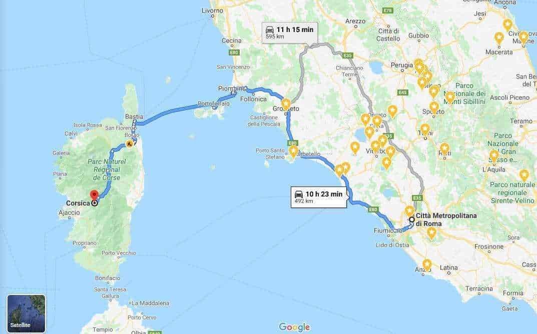 Come arrivare in Corsica da Roma, info viaggi