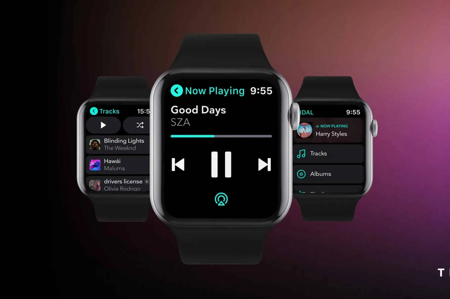 Tidal için Apple Watch'ta indirme ve çevrimdışı dinleme özelliği