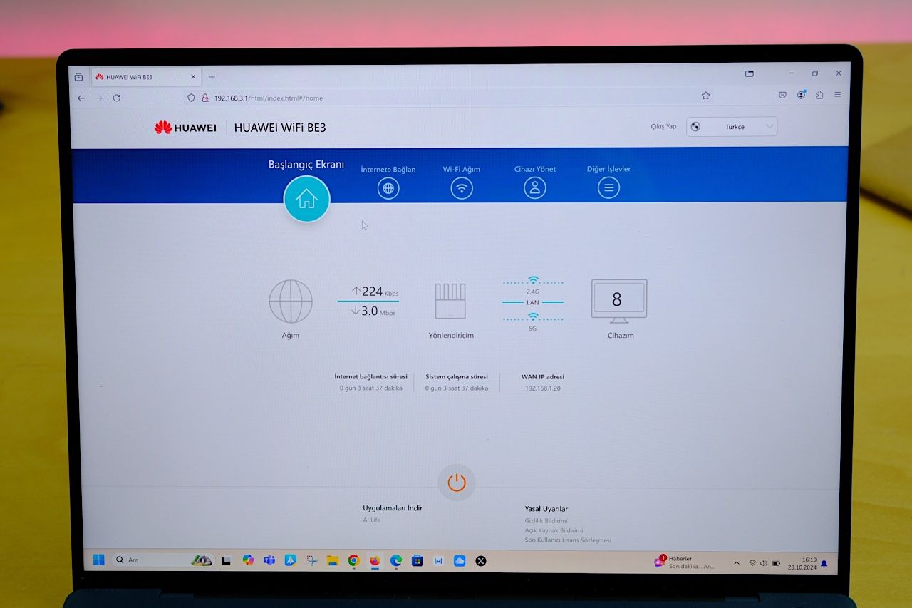 Huawei WiFi BE3 inceleme, yorumlar, video